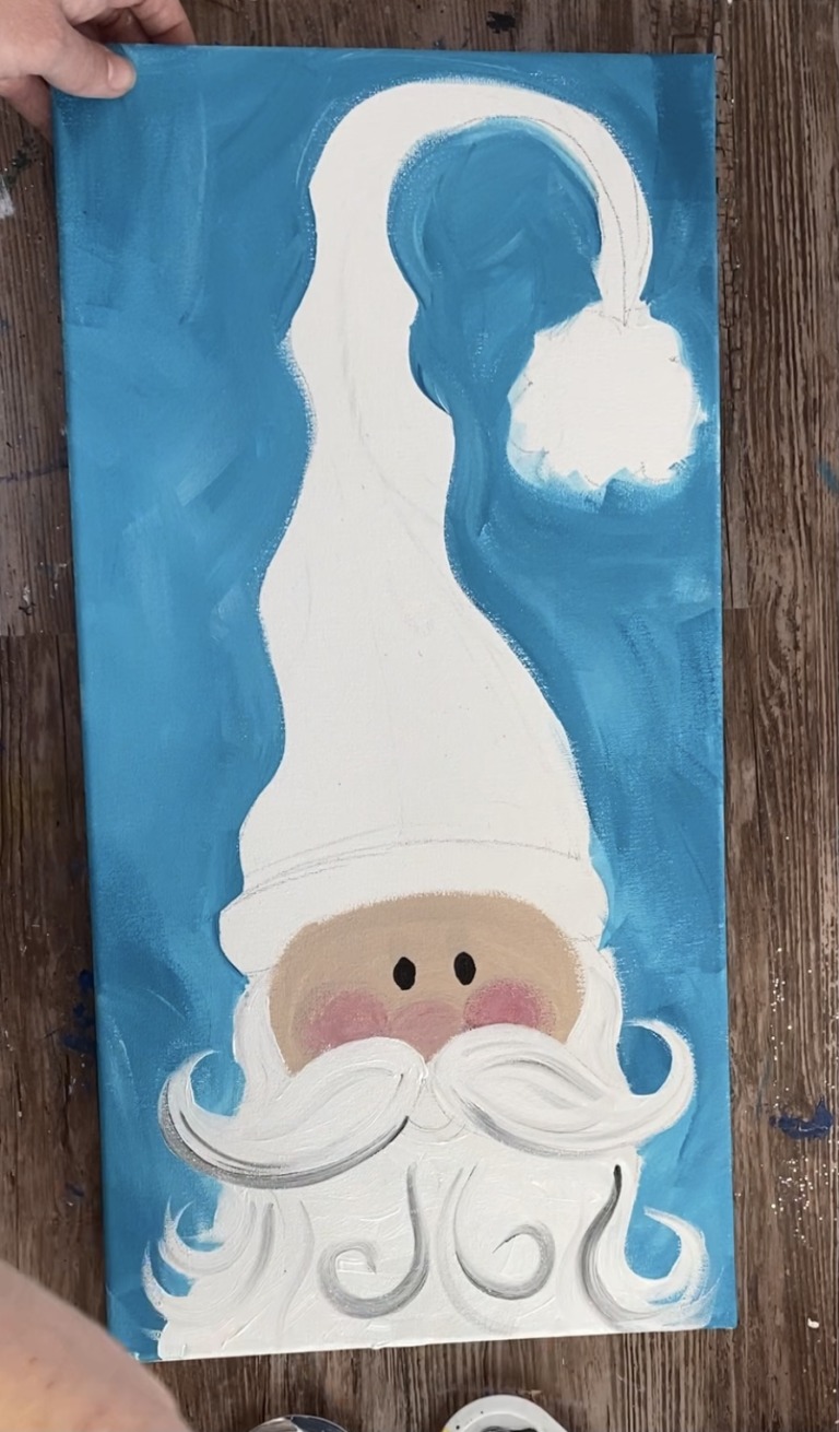 How To Paint A Jolly Whimsical Santa - Step By Step Painting