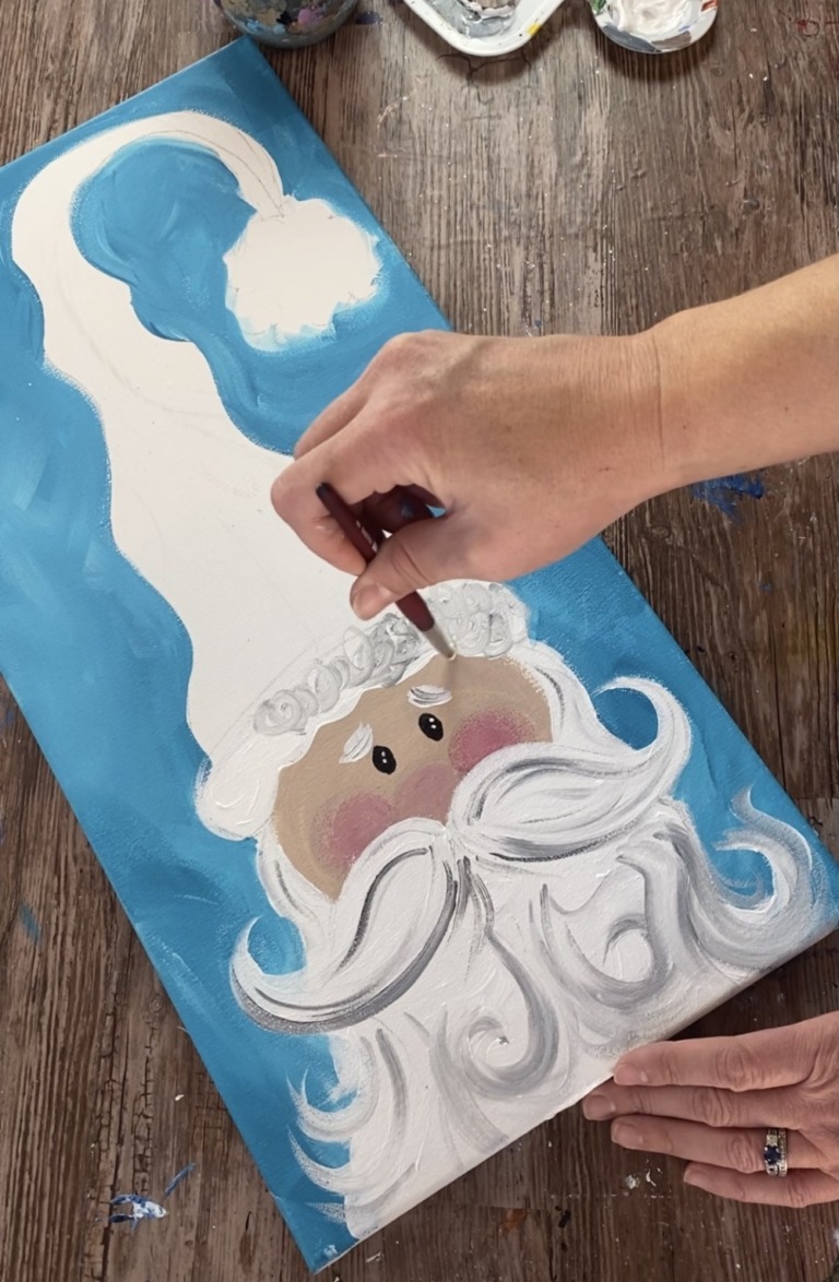 How To Paint A Jolly Whimsical Santa - Step By Step Painting