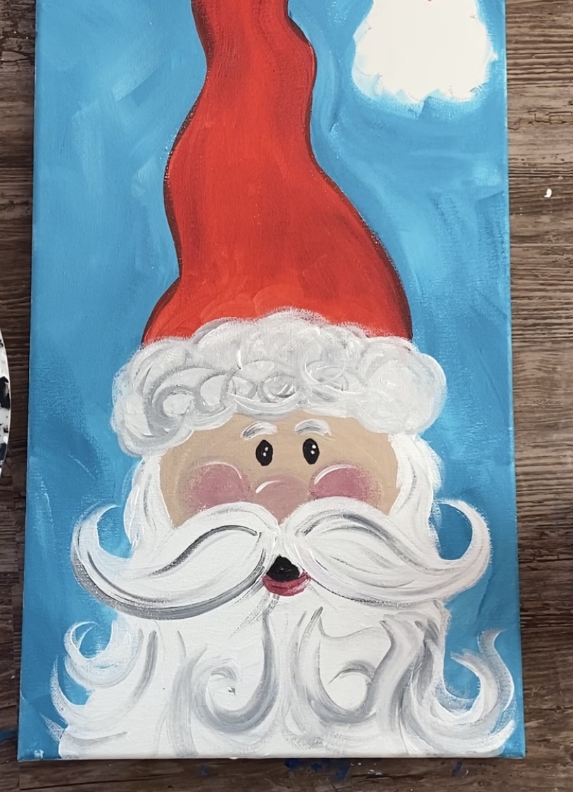 How To Paint A Jolly Whimsical Santa - Step By Step Painting