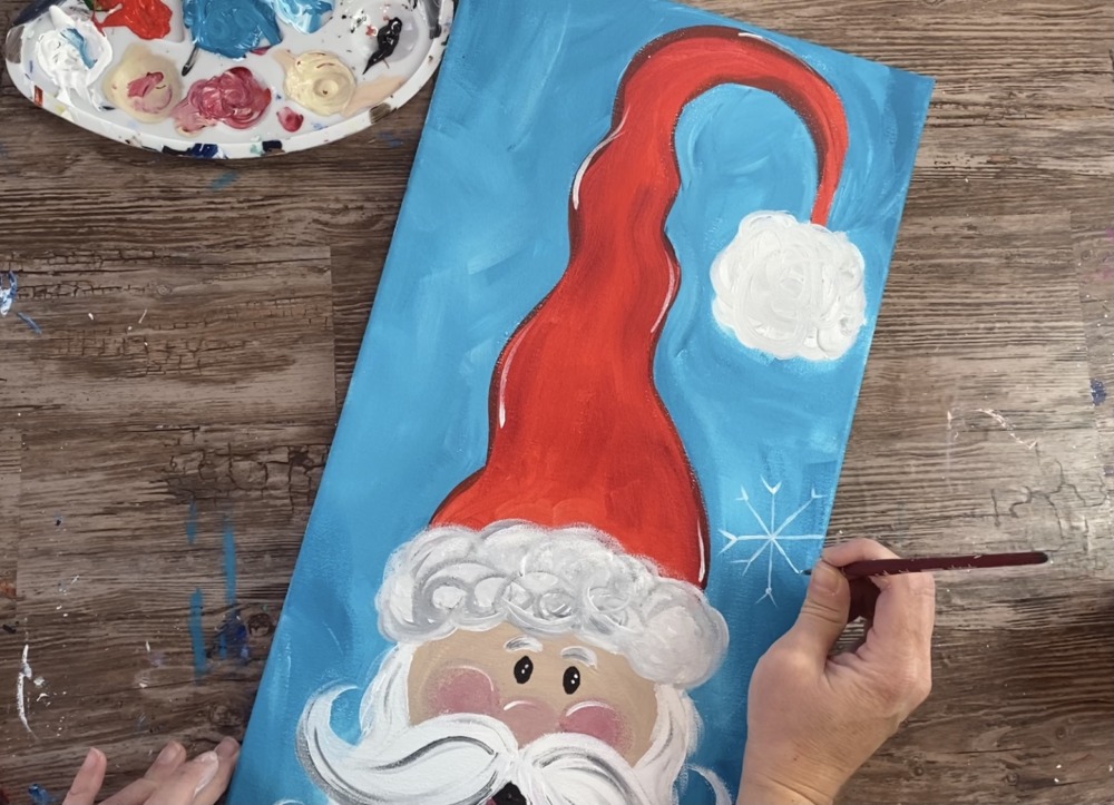 How To Paint A Jolly Whimsical Santa - Step By Step Painting