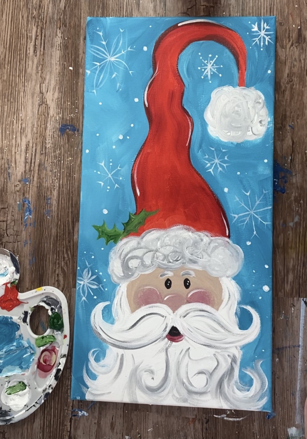 How To Paint A Jolly Whimsical Santa - Step By Step Painting