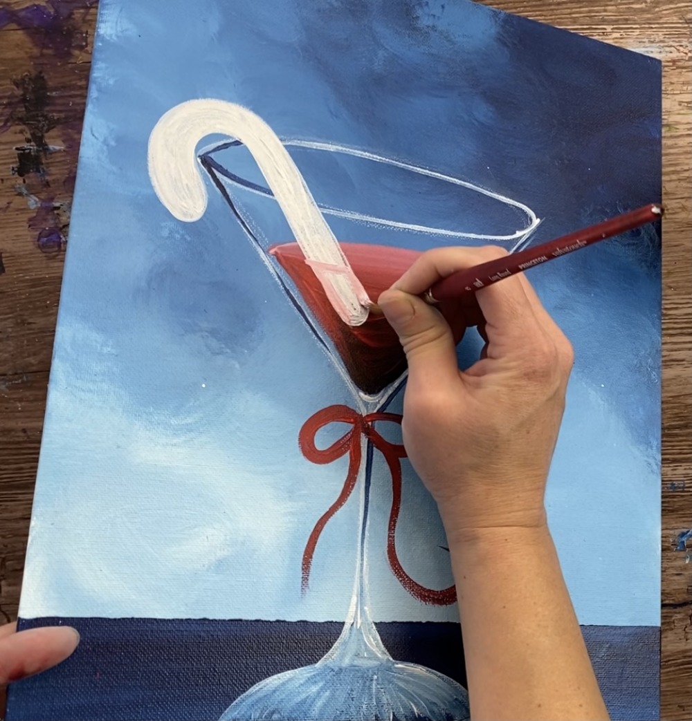 Candy Cane New Year Painting - Tracie Kiernan - Step By Step Painting