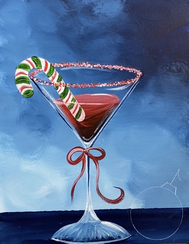 Candy Cane New Year Painting - Step By Step Painting With Tracie Kiernan
