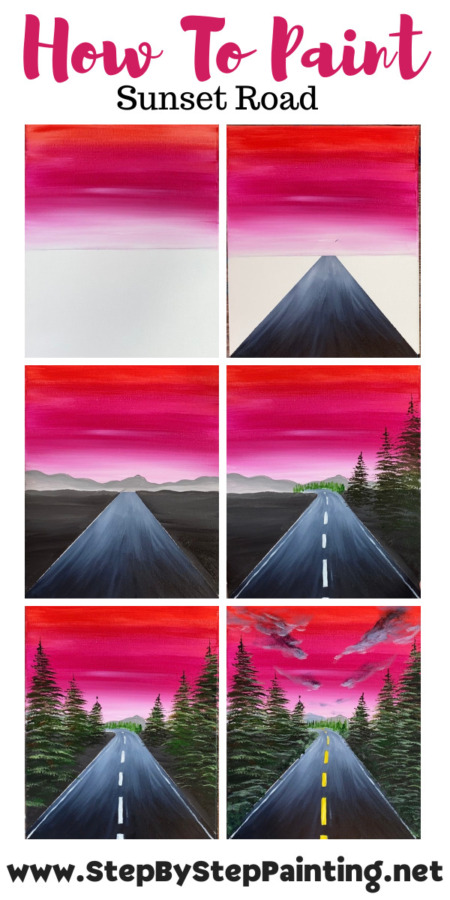 Sunset Road Painting - Tracie Kiernan - Step By Step Painting