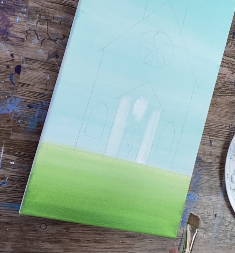 Church Painting - Step By Step Acrylic Online Tutorial For Beginners