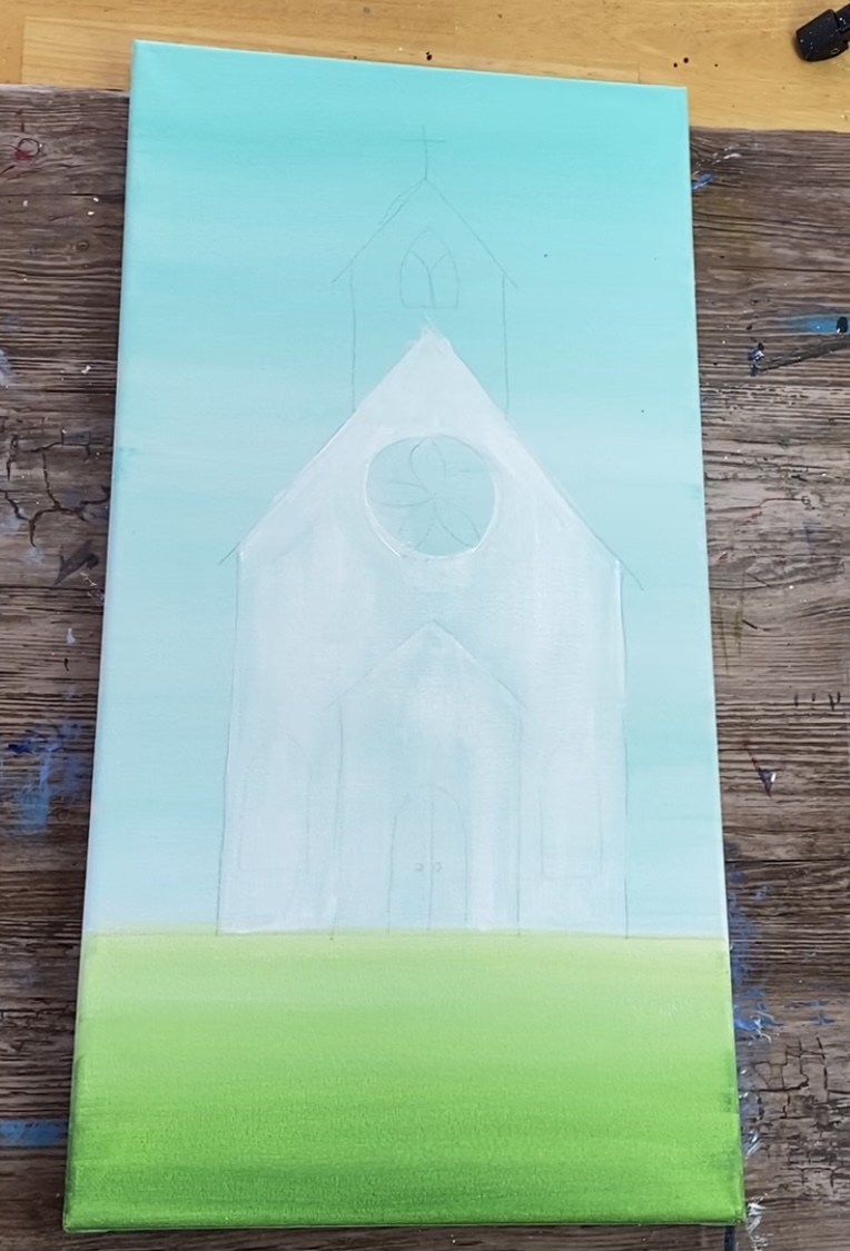 Church Painting - Step By Step Acrylic Online Tutorial For Beginners
