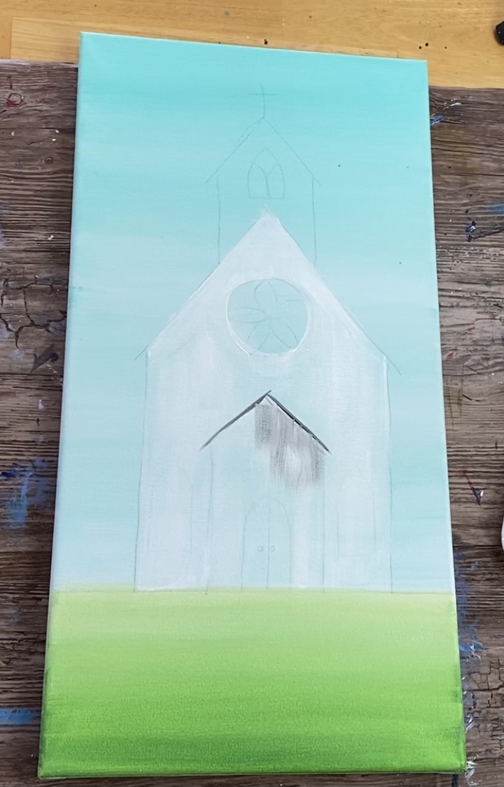 Church Painting - Step By Step Acrylic Online Tutorial For Beginners