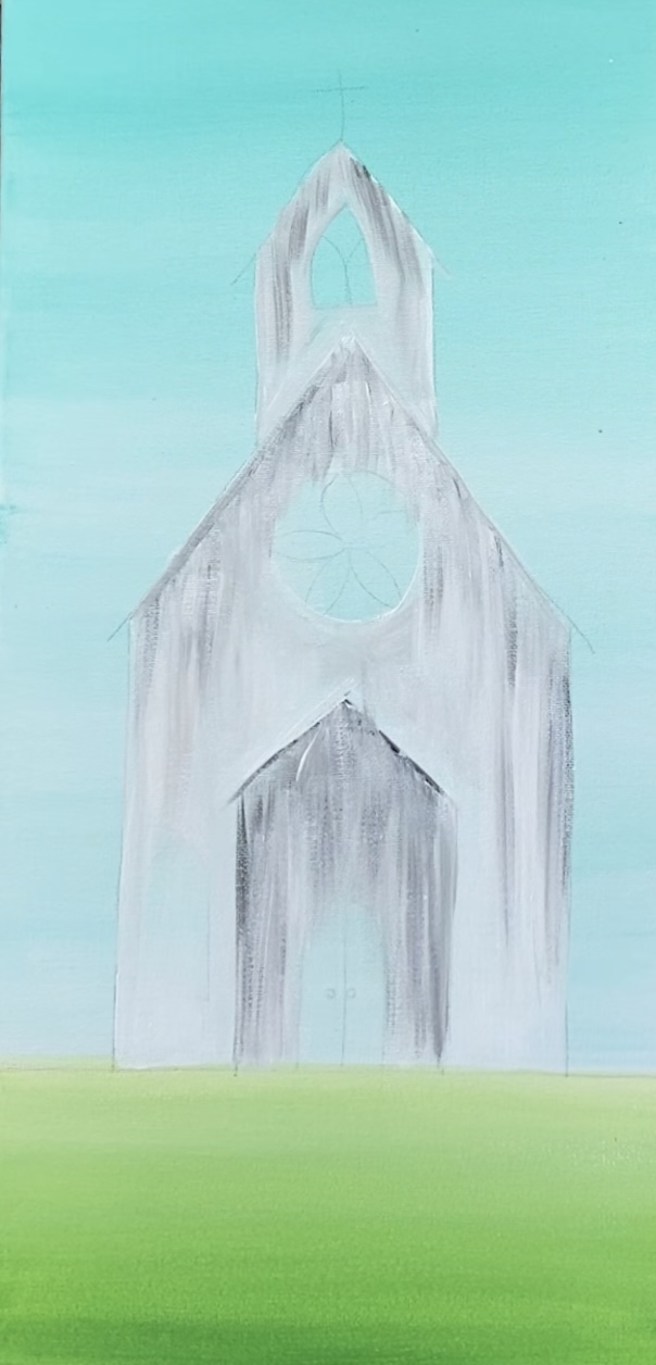 Church Painting - Step By Step Acrylic Online Tutorial For Beginners