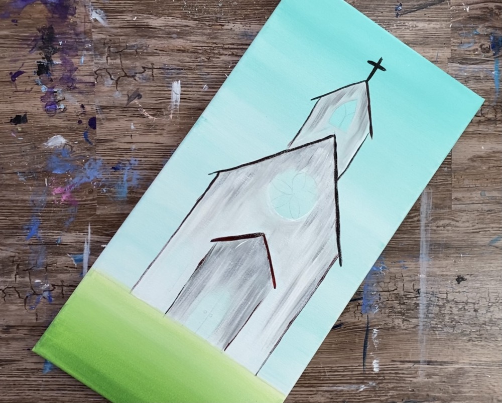 Church Painting - Step By Step Acrylic Online Tutorial For Beginners
