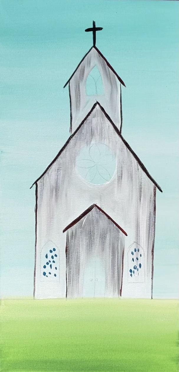 Church Painting - Step By Step Acrylic Online Tutorial For Beginners