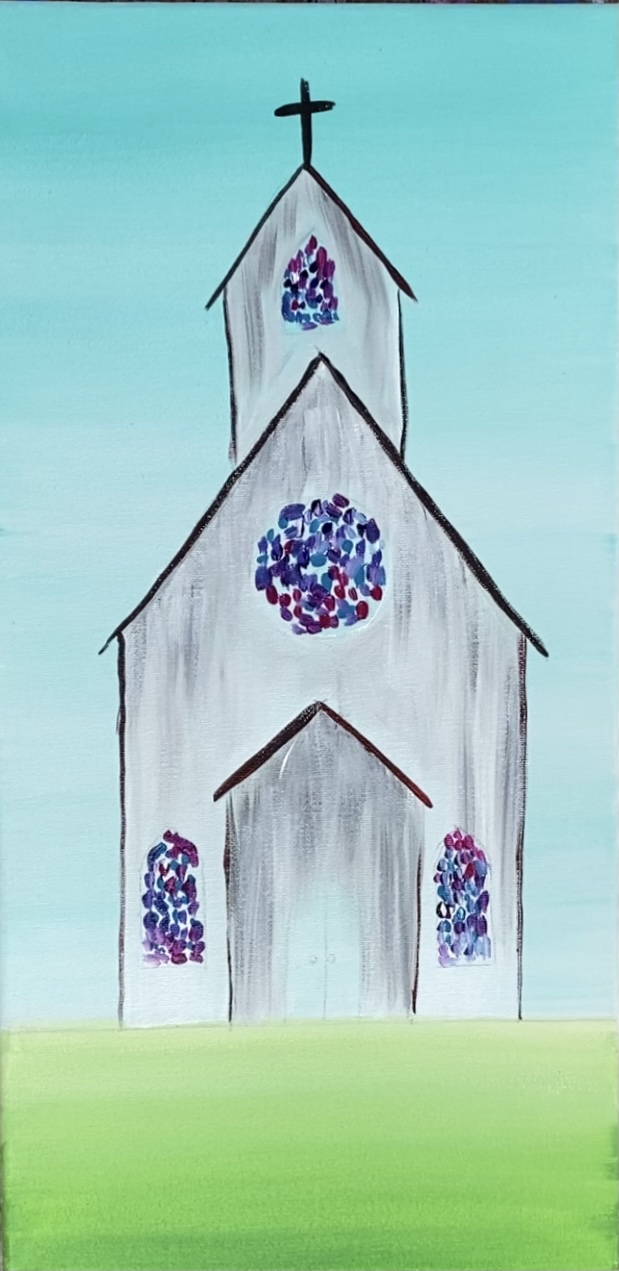 Church Painting - Step By Step Acrylic Online Tutorial For Beginners