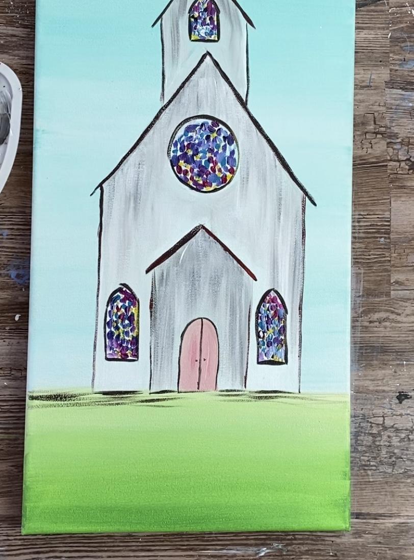 Church Painting - Step By Step Acrylic Online Tutorial For Beginners