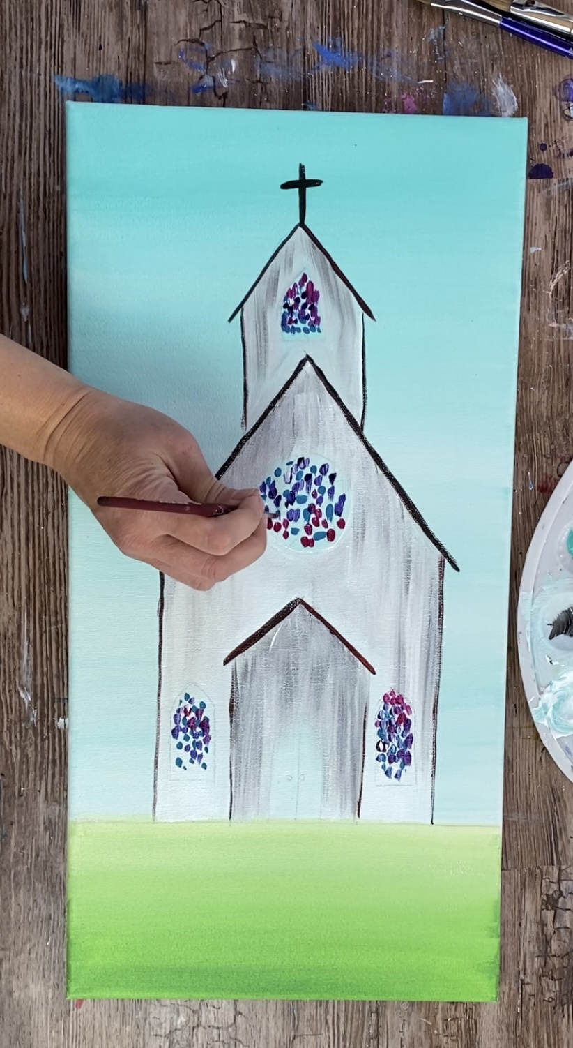 Church Painting - Step By Step Acrylic Online Tutorial For Beginners