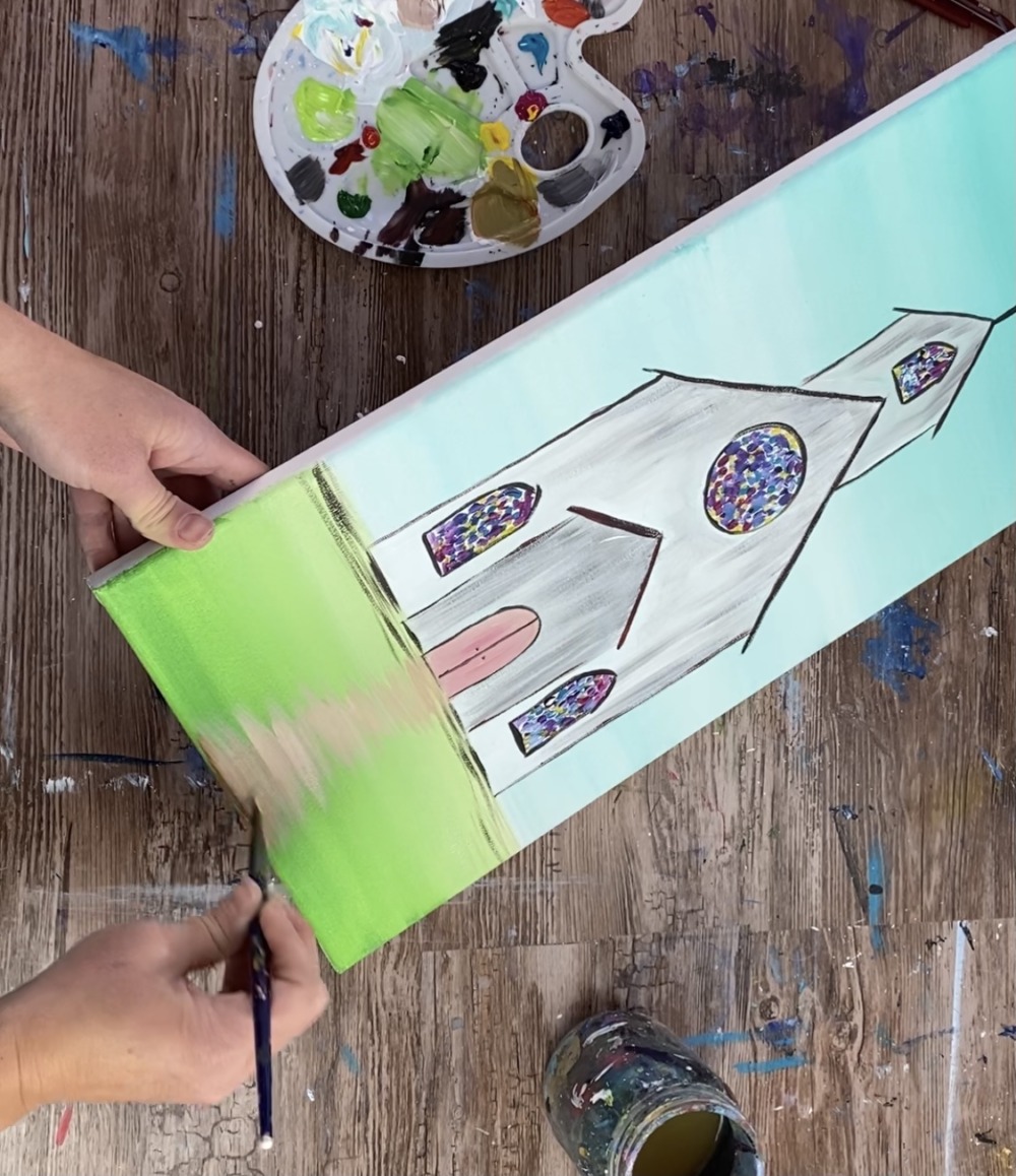 Church Painting - Step By Step Acrylic Online Tutorial For Beginners