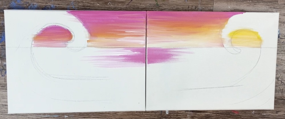 Wave Painting - Step By Step Acrylic Tutorial For Beginners