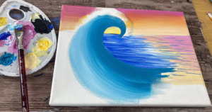 Wave Painting - Step By Step Acrylic Tutorial For Beginners
