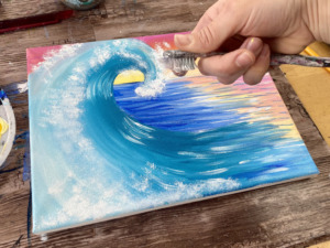 Wave Painting - Step By Step Acrylic Tutorial For Beginners