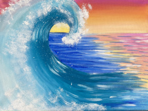 Wave Painting - Step By Step Acrylic Tutorial For Beginners