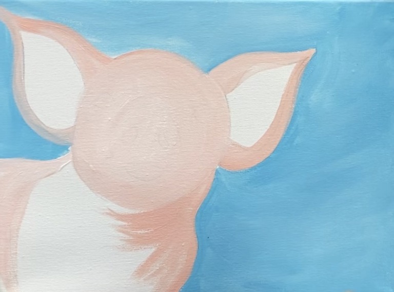Pig Painting - Step By Step Acrylic Tutorial - For Beginners