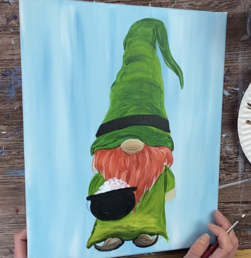 St. Patrick's Day Leprechaun Gnome Painting - Tracie Kiernan - Step By ...