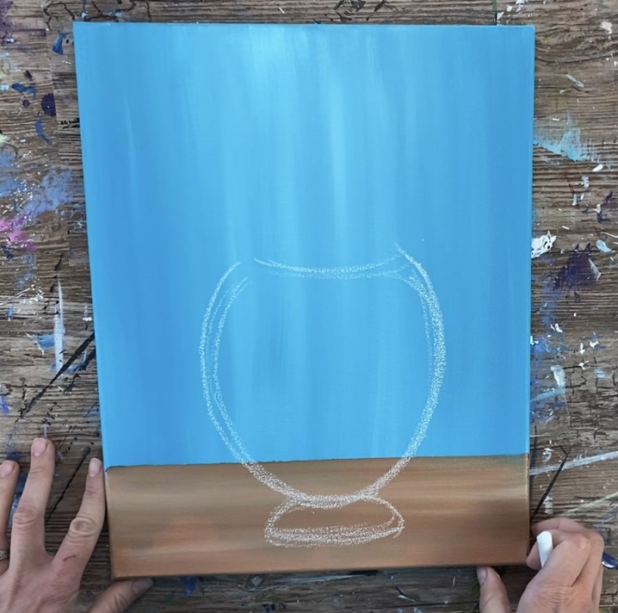 Flower Vase Painting - Step By Step Acrylic Painting Tutorial