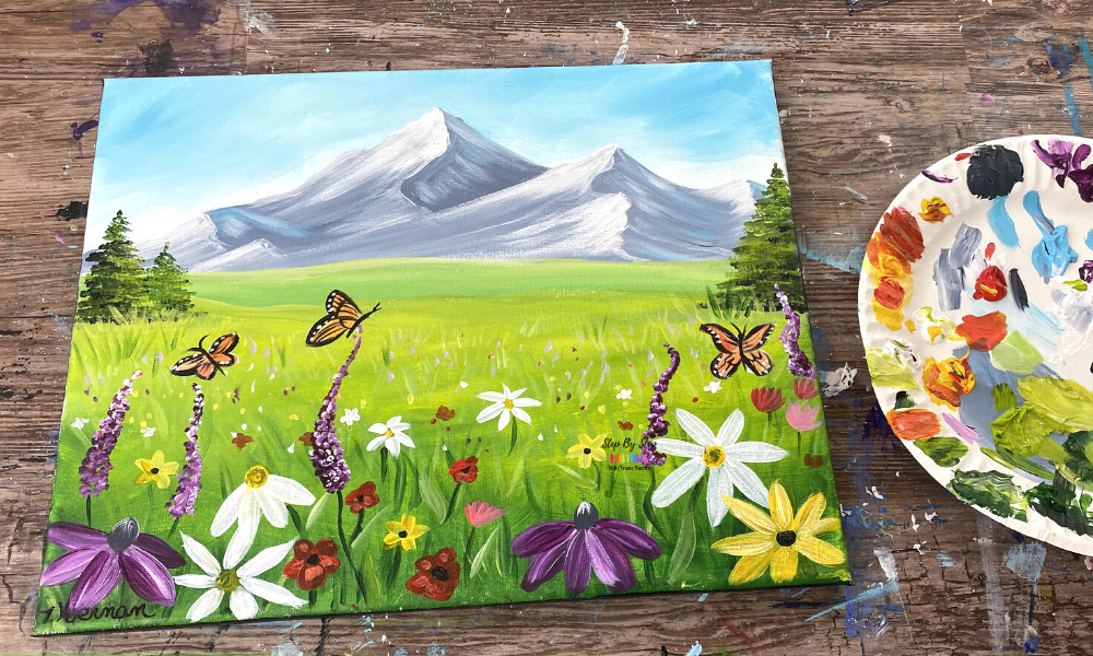 "Wildflower Landscape" - Exclusive Painting Tutorial - Tracie Kiernan ...