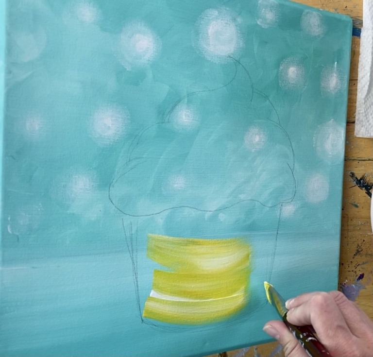 Cupcake Painting - Step By Step Acrylic Tutorial - Easy For Beginners