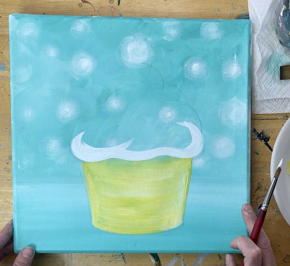 Cupcake Painting - Step By Step Acrylic Tutorial - Easy For Beginners