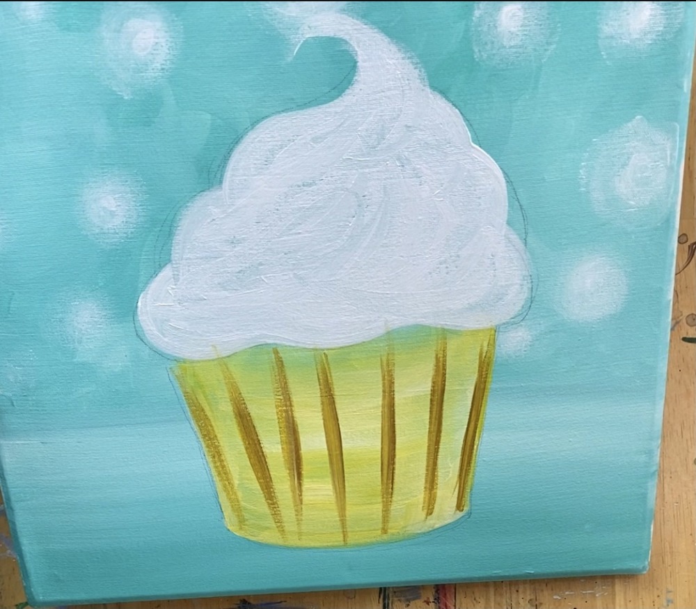 Cupcake Painting - Step By Step Acrylic Tutorial - Easy For Beginners