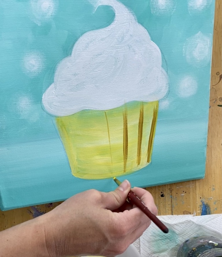 Cupcake Painting - Step By Step Acrylic Tutorial - Easy For Beginners