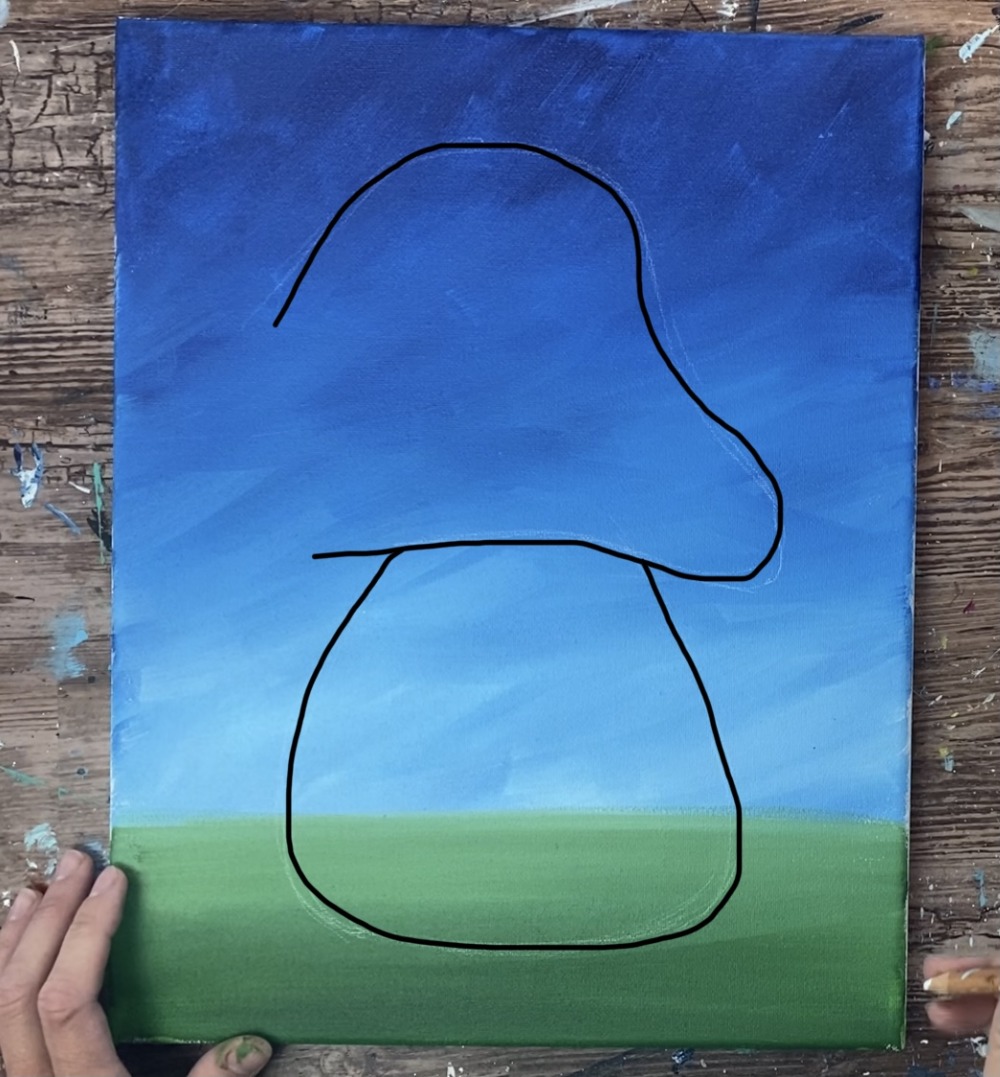 Mushroom House Painting - Step By Step Painting With Tracie Kiernan