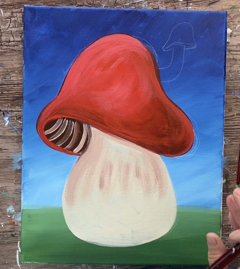 Mushroom House Painting - Step By Step Painting With Tracie Kiernan