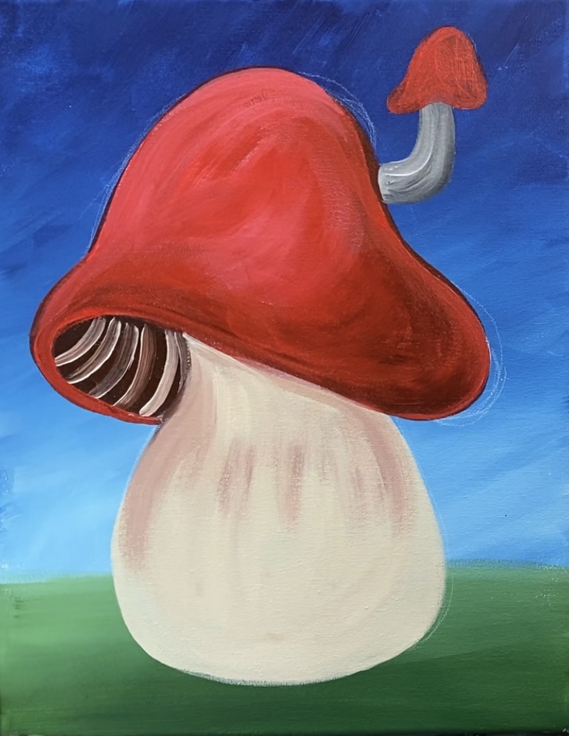 Mushroom House Painting - Step By Step Painting With Tracie Kiernan