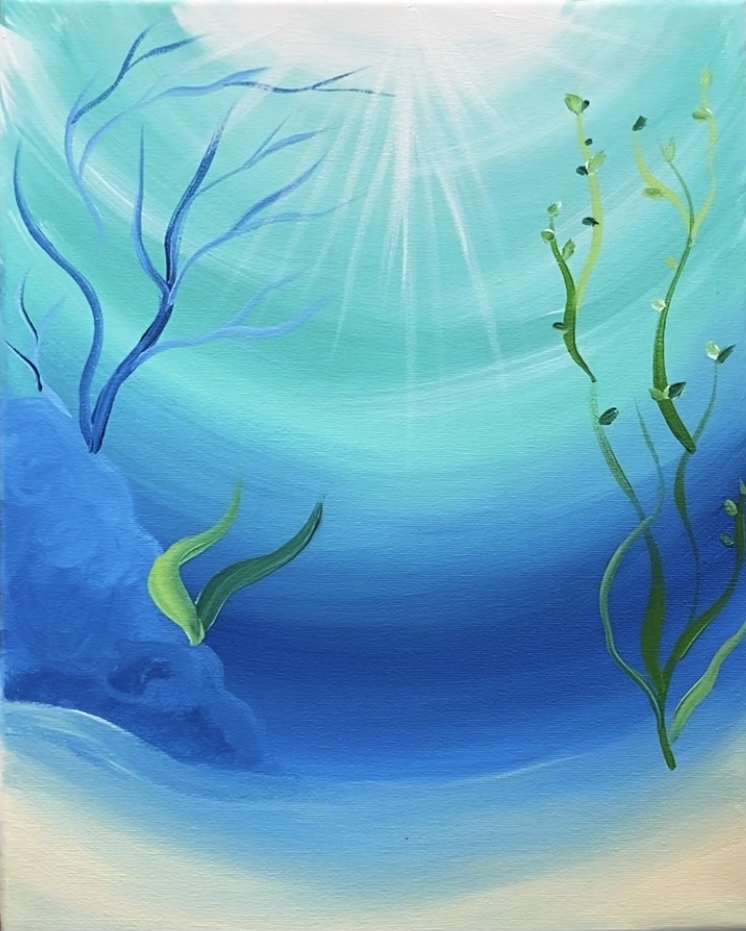 Under The Sea Painting - Step By Step Acrylic Tutorial For Beginners