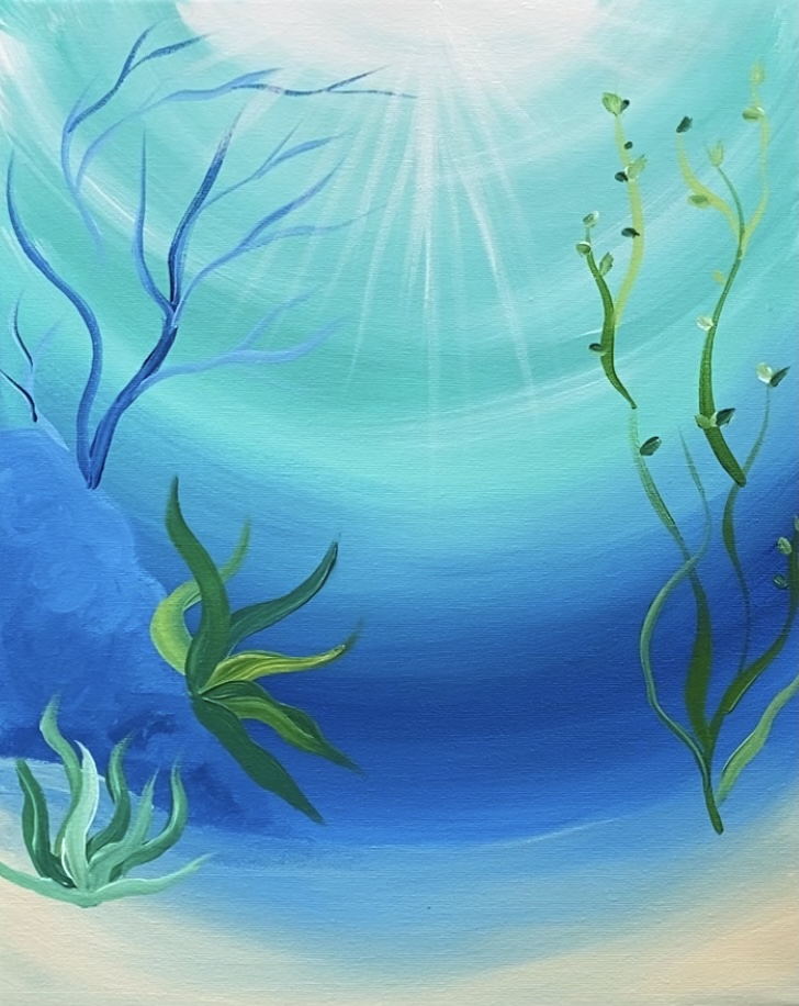Under The Sea Painting - Step By Step Acrylic Tutorial For Beginners