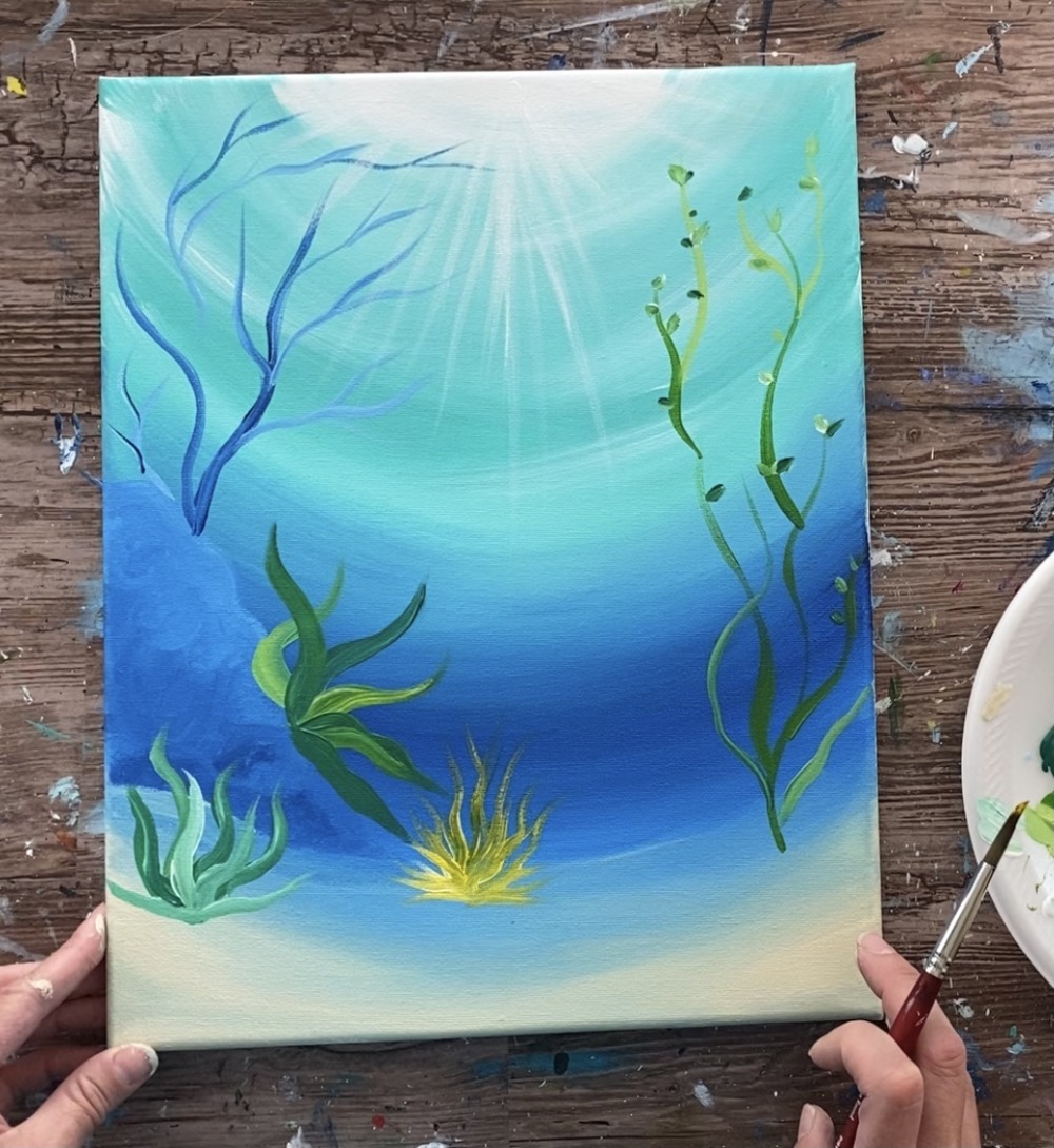 Under The Sea Painting - Step By Step Acrylic Tutorial For Beginners