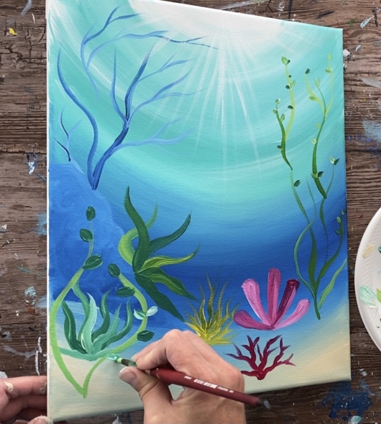 Under The Sea Painting - Step By Step Acrylic Tutorial For Beginners