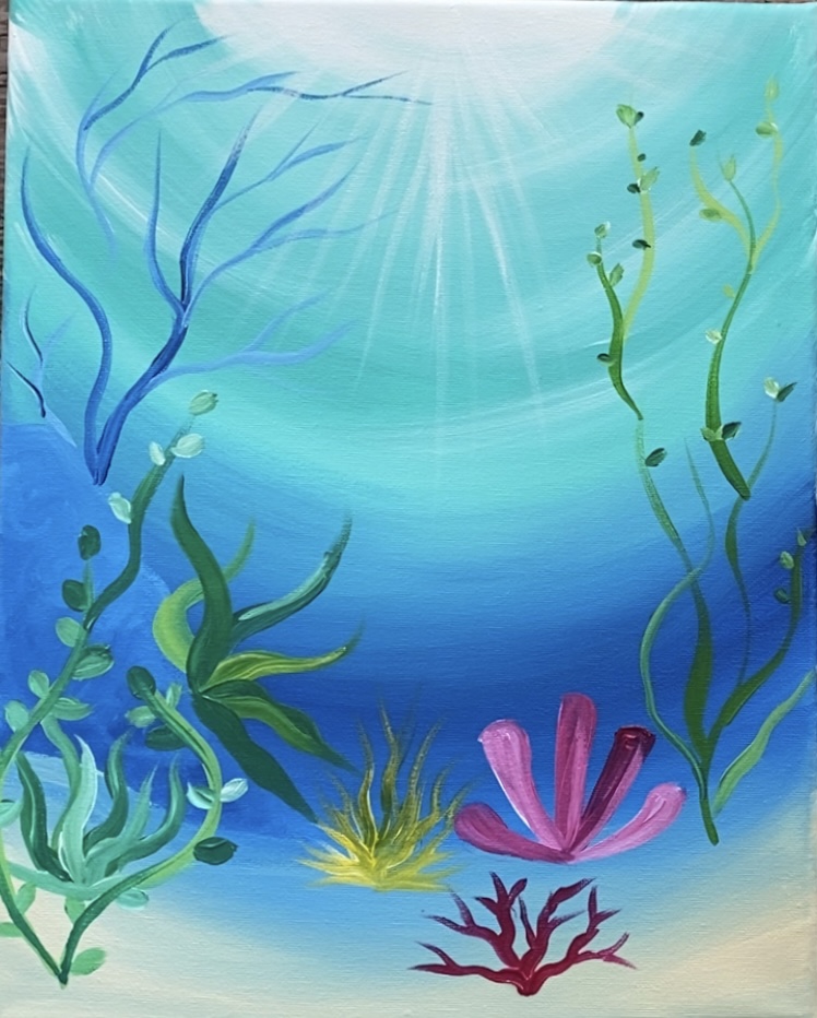 Under The Sea Painting - Step By Step Acrylic Tutorial For Beginners