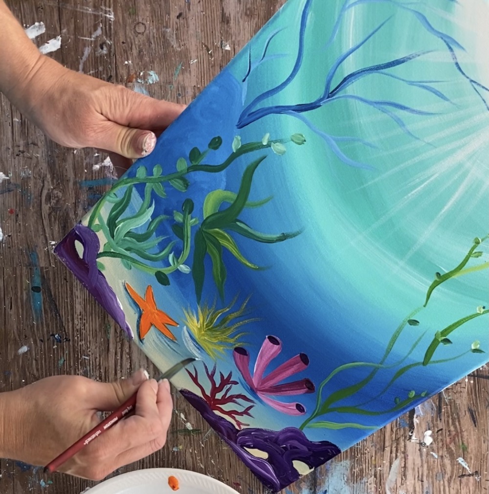 Under The Sea Painting - Step By Step Acrylic Tutorial For Beginners