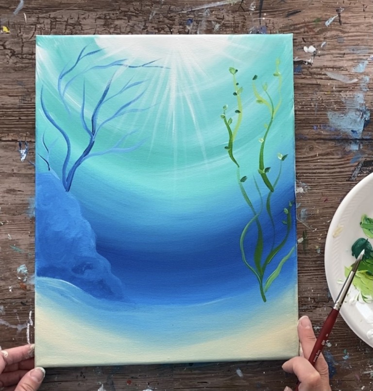Under The Sea Painting - Step By Step Acrylic Tutorial For Beginners