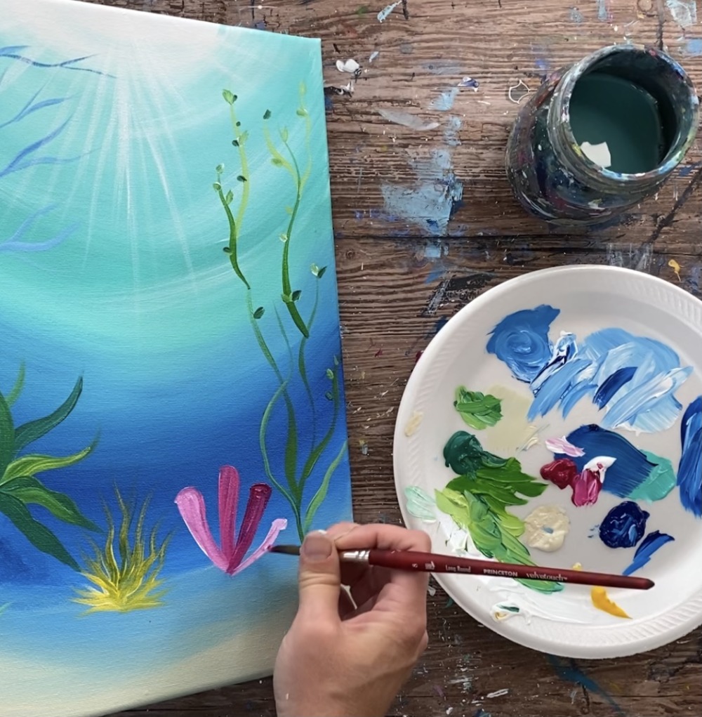 Under The Sea Painting - Step By Step Acrylic Tutorial For Beginners