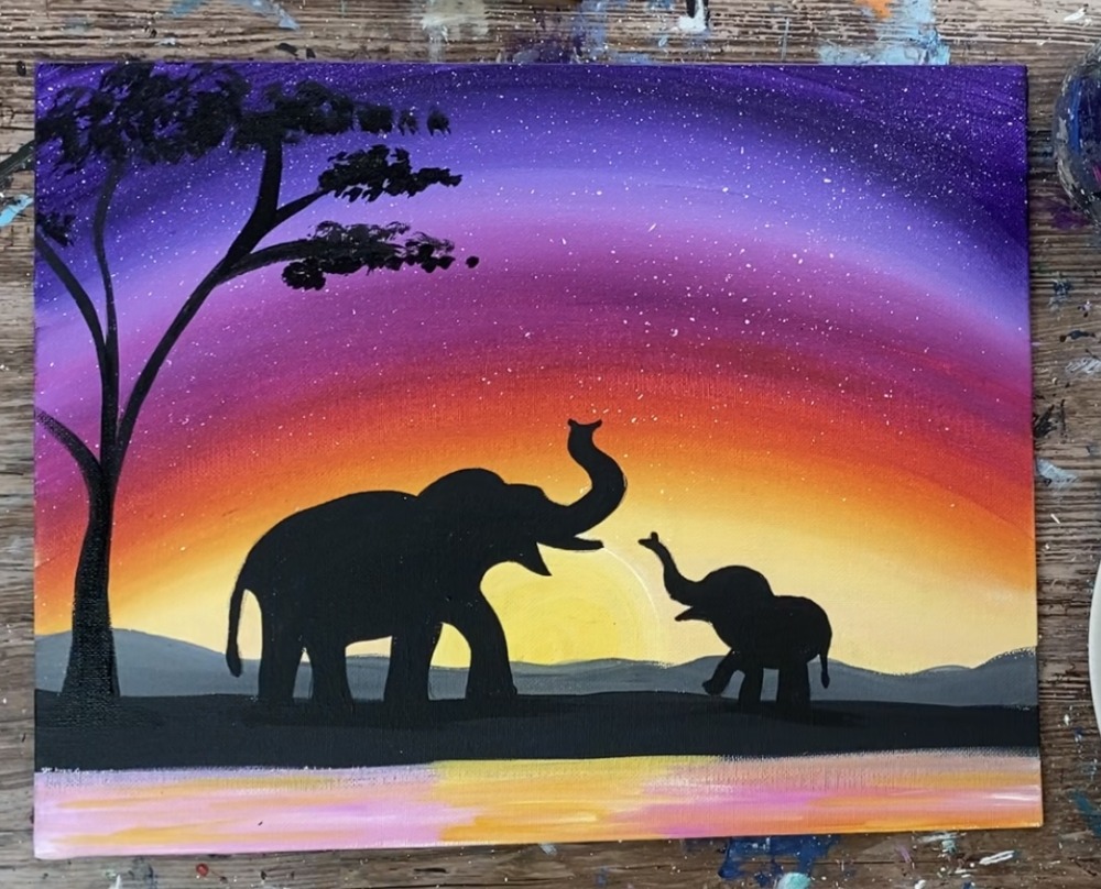 African Sunset Painting - Step By Step Painting Tutorial