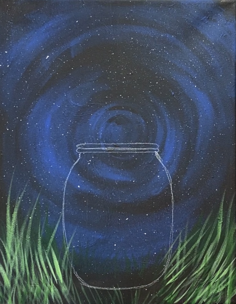 Sparklers In Mason Jar Painting Tutorial - Tracie Kiernan - Step By ...