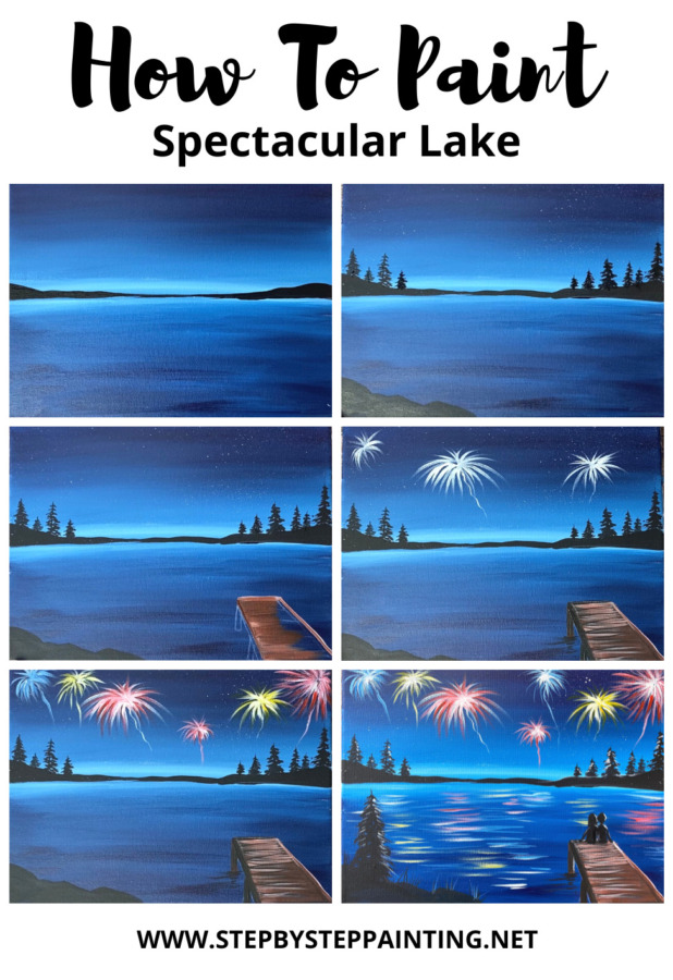 "Spectacular Lake" Painting Tutorial - Tracie Kiernan - Step By Step ...