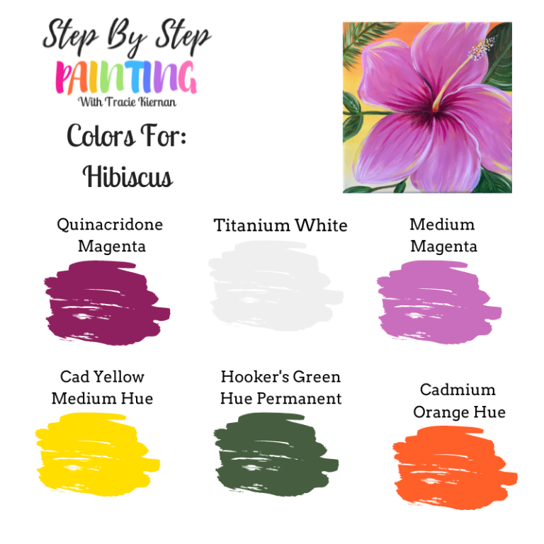 Easy Simply Tropical Hibiscus Painting - Step By Step Acrylic Tutorial