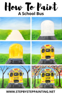 Bus Painting - Step By Step Acrylic Tutorial Online For Beginners