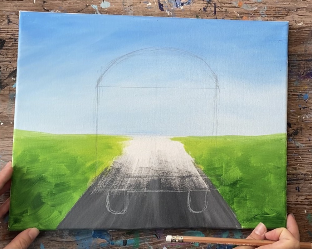 Bus Painting - Step By Step Acrylic Tutorial Online For Beginners