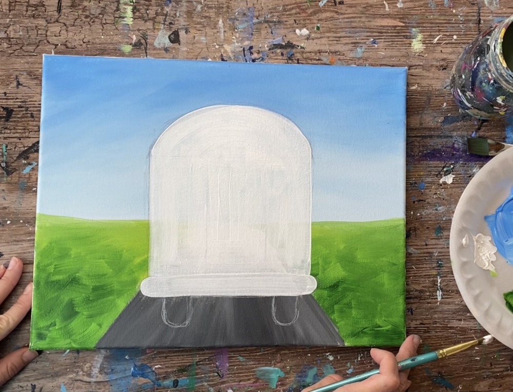 Bus Painting - Step By Step Acrylic Tutorial Online For Beginners