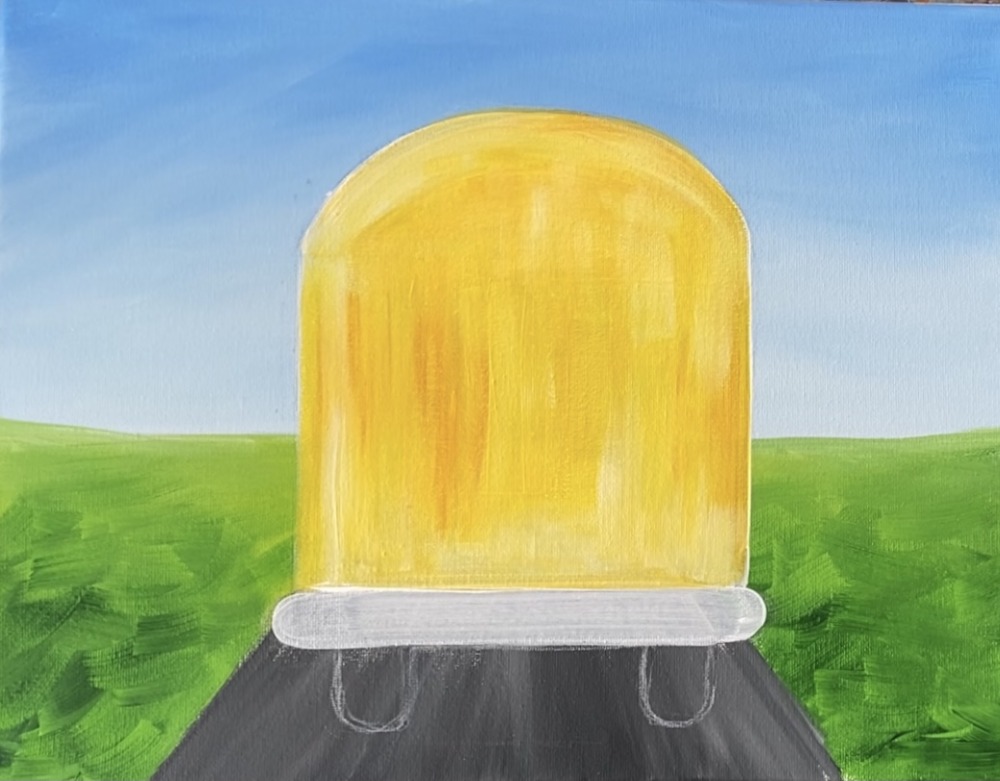 Bus Painting - Step By Step Acrylic Tutorial Online For Beginners