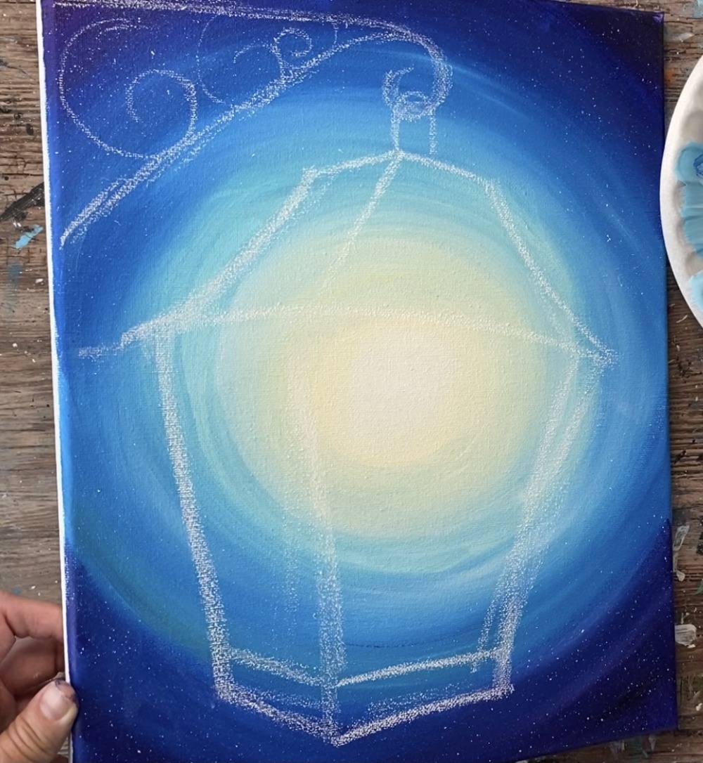 Lantern Painting - Fall Night - Step By Step Acrylic Tutorial Online
